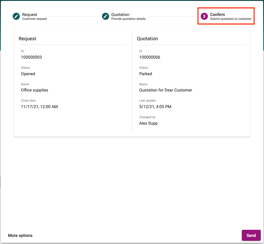 Step 3 - Submit your quotation